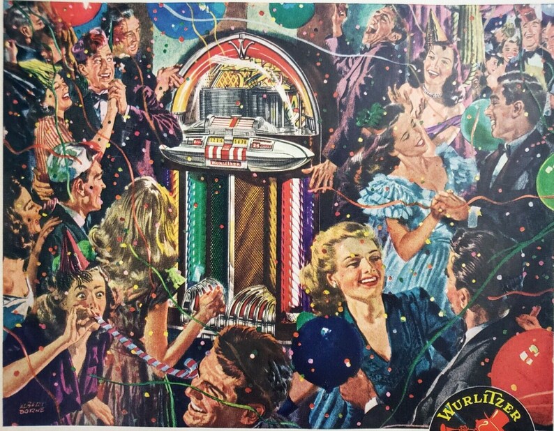 Retro Music Collection - 100 Fabulous Vintage Jukebox Images - Etsy