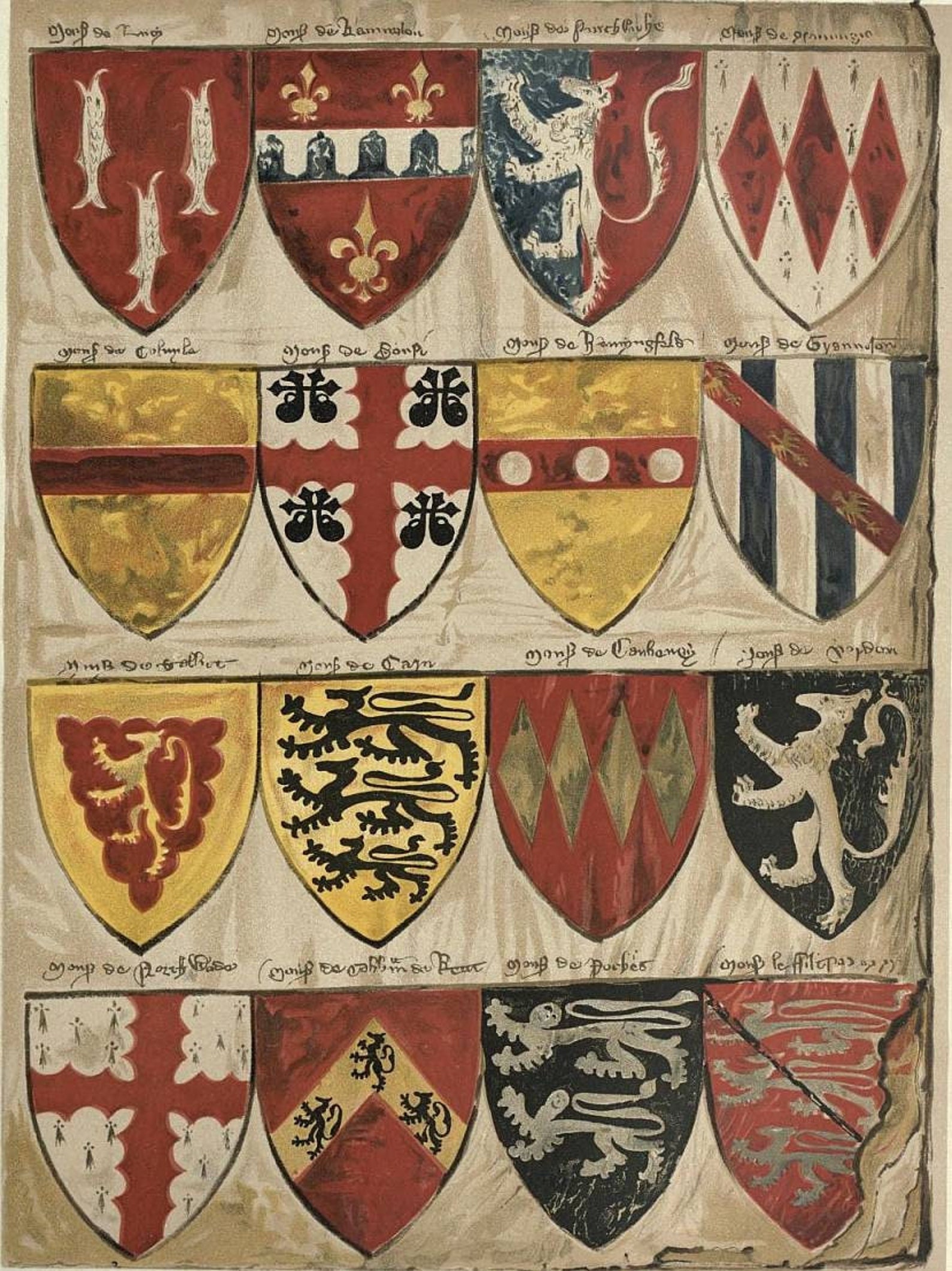 125 Historic Medieval Heraldic Design Coats of Arms Illustrations and ...
