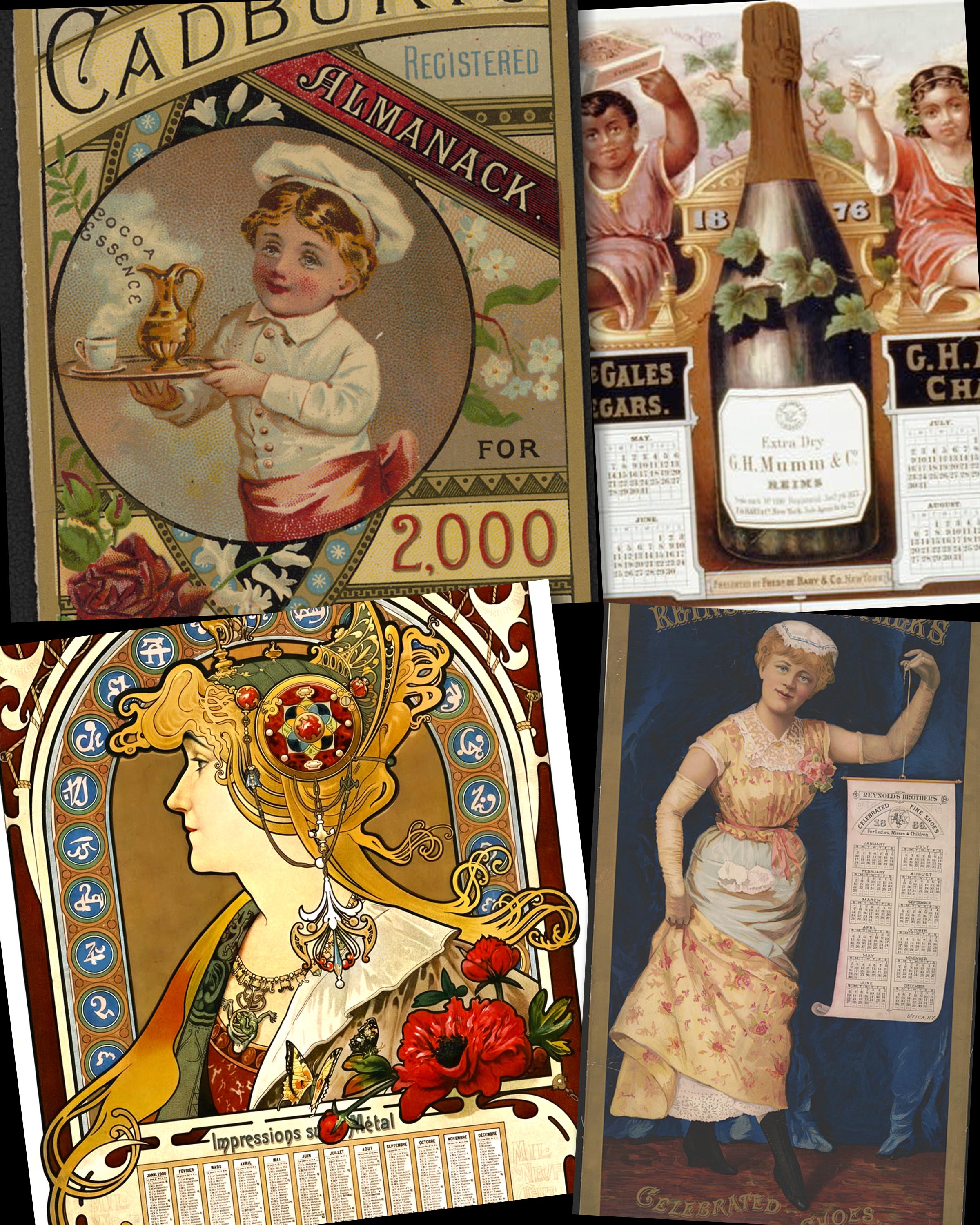 200 Large Victorian Calendar and Almanac Illustrations - Etsy