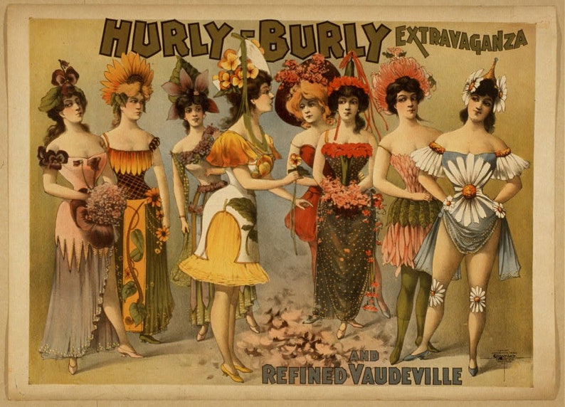 Curated Collection - 125 Vaudeville and Burlesque Theatre Ads - Vibrant ...