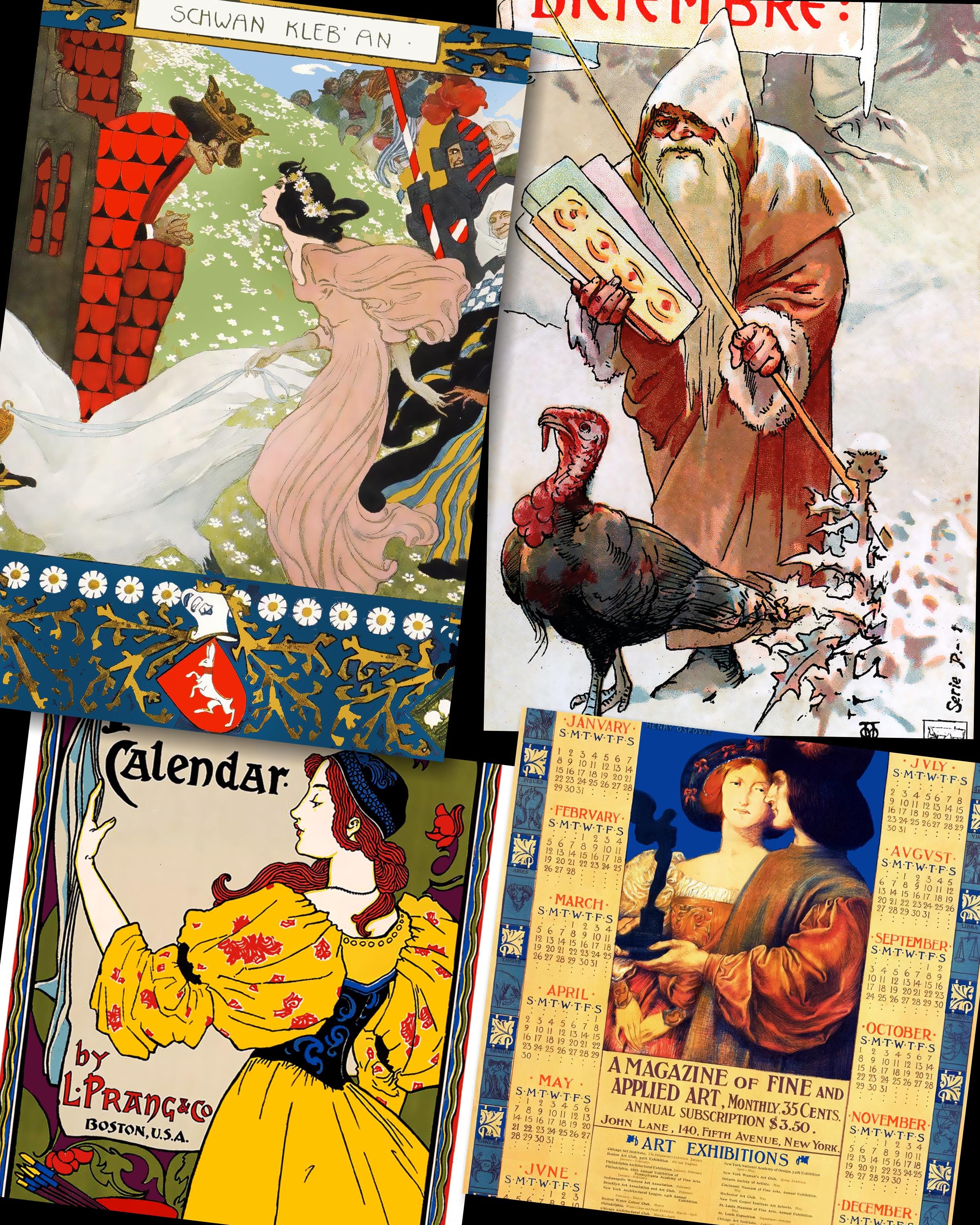 200 Large Victorian Calendar and Almanac Illustrations - Etsy