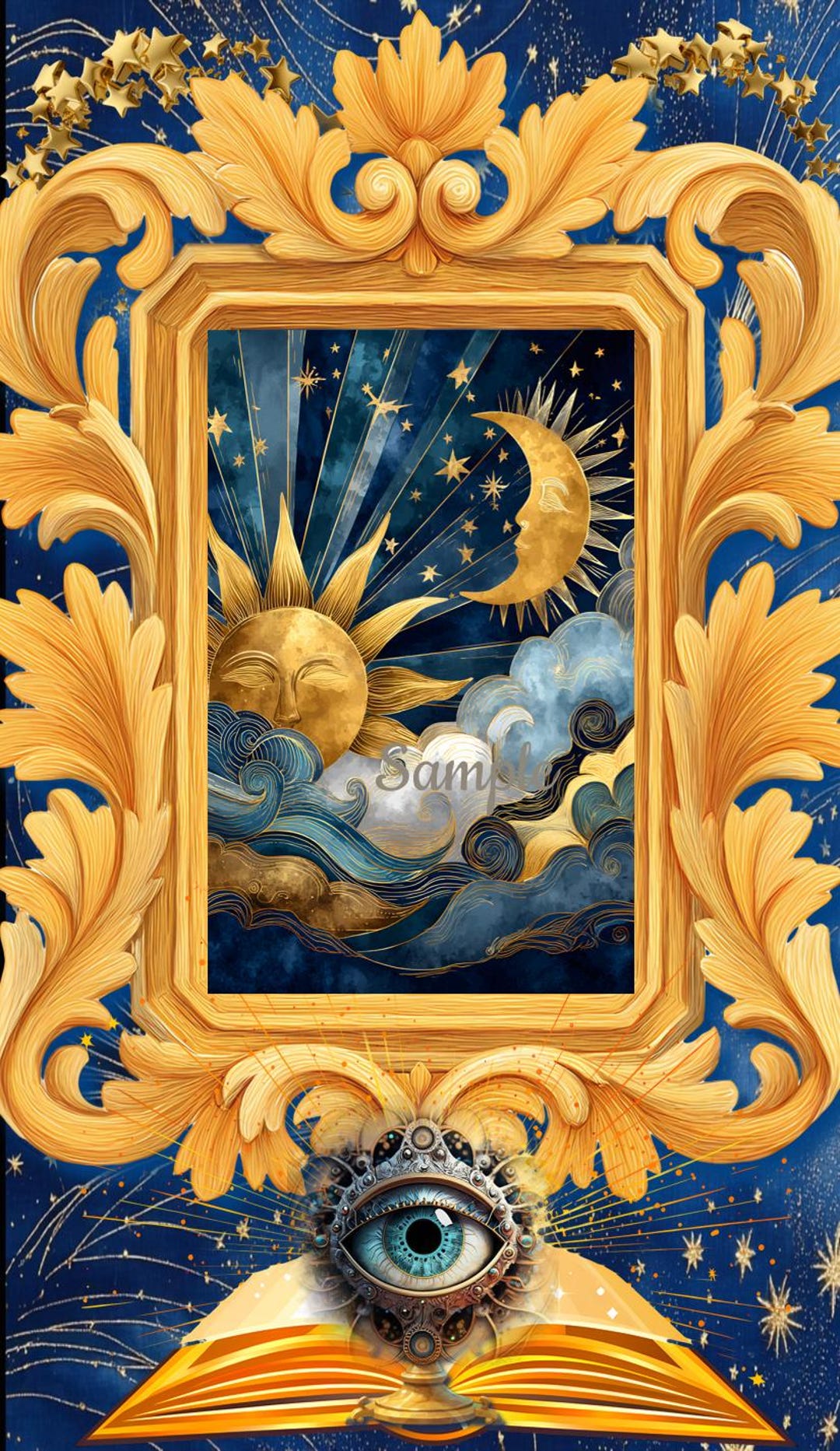 20 Printable Celestial Theme Oracle Card Designs, 2.75"x4.75 "- 300 Dpi ...