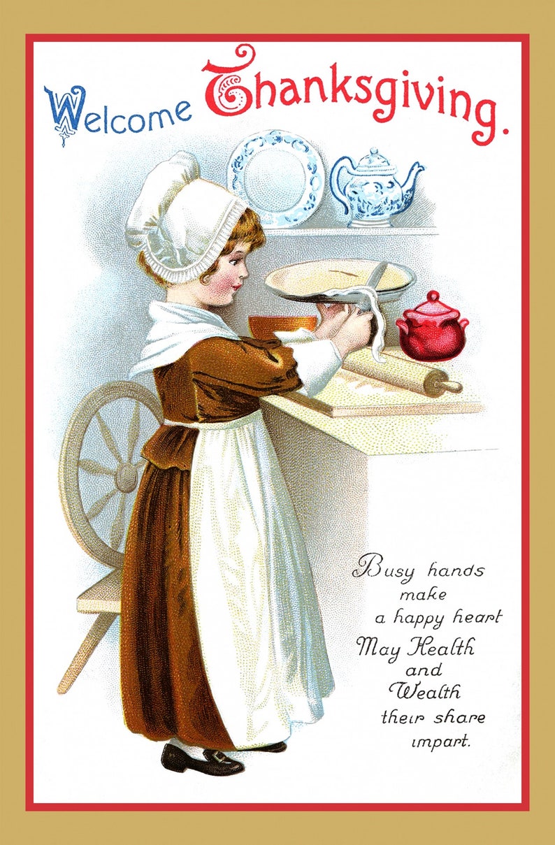 A Good Old-fashioned Thanksgiving - 70 Vintage Illustrations - Etsy