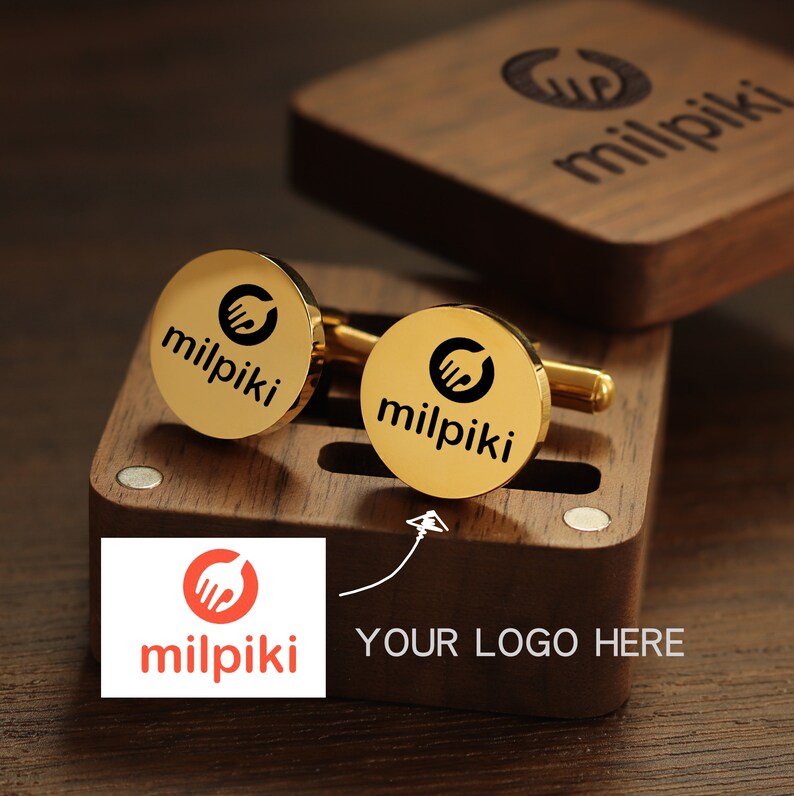 Custom Company Logo Cufflinks, Custom Photo Cuff Links, Personalized ...