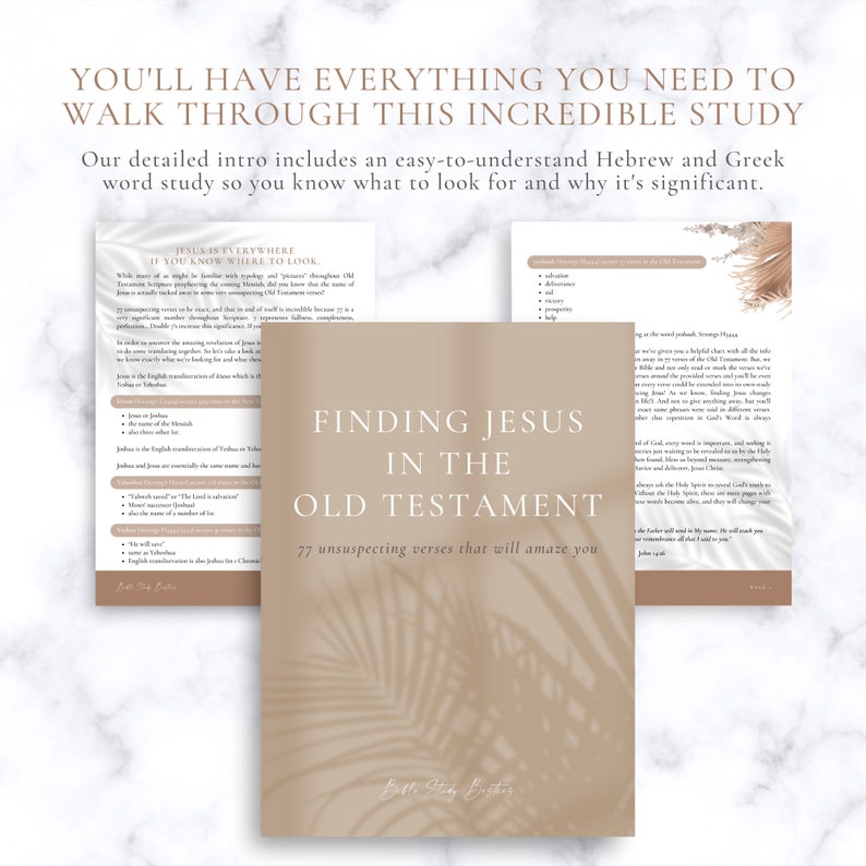 Bible Study PRINTABLE Jesus in the Old Testament Bible - Etsy
