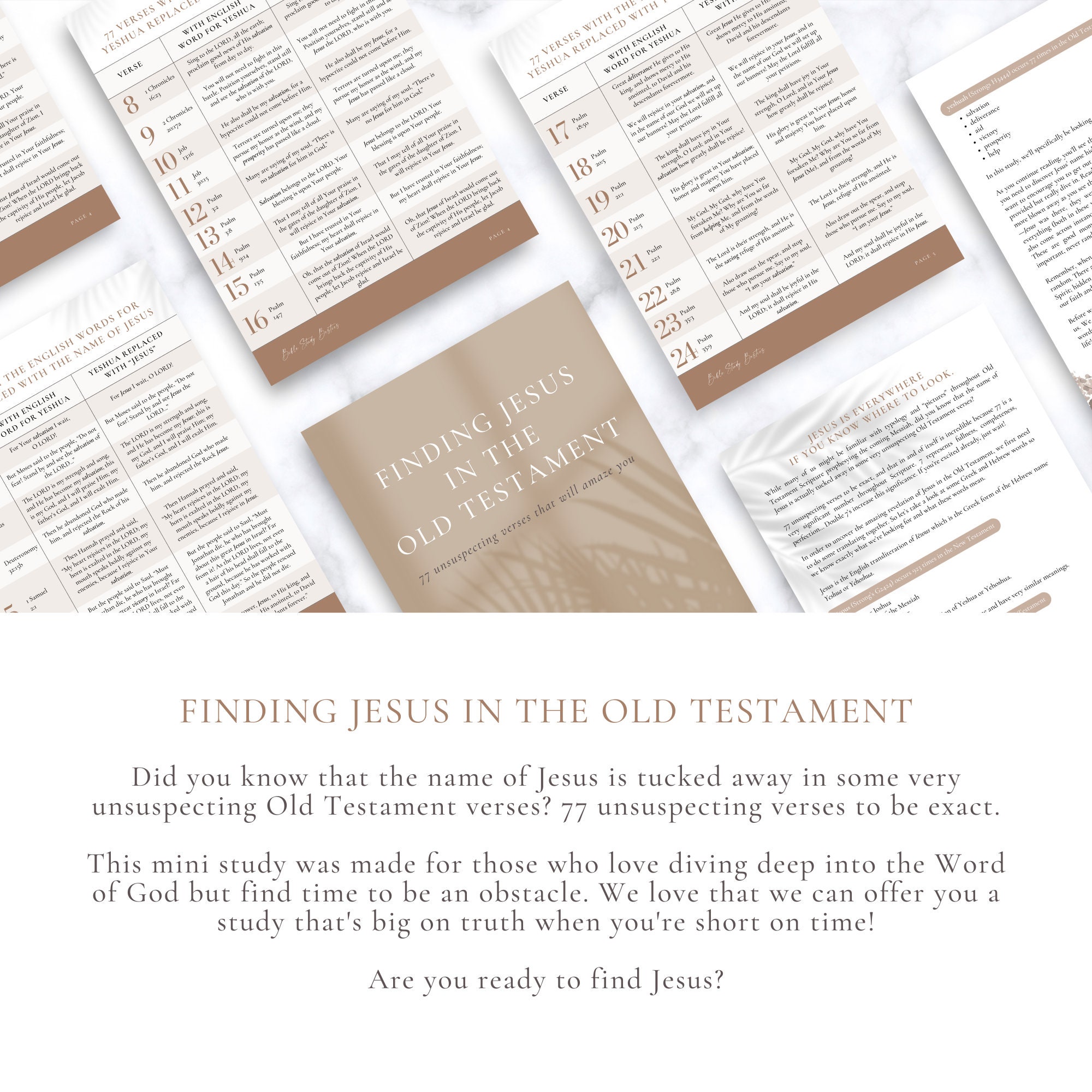 Bible Study PRINTABLE, Jesus in the Old Testament, Bible Verses, Hebrew ...