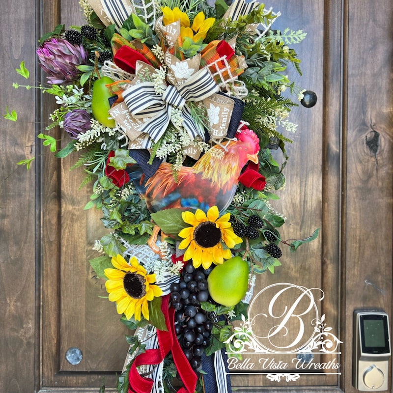 Rooster Wreath - Etsy