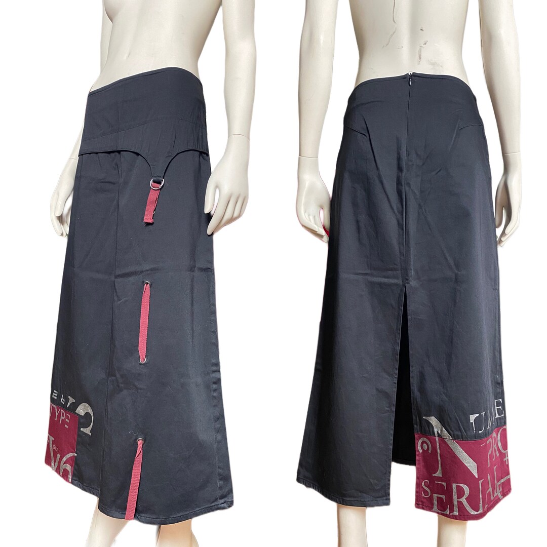 Cop Copine Sister Brand Vintage 2000s Y2K Technical Maxi Long Skirt ...