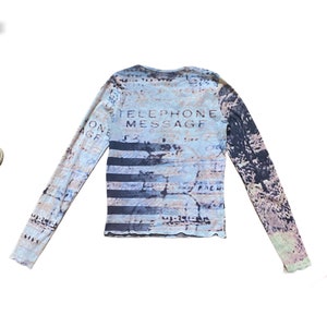 Tribal Cop Copine Vintage Long Sleeved Mesh Top African Portrait ...