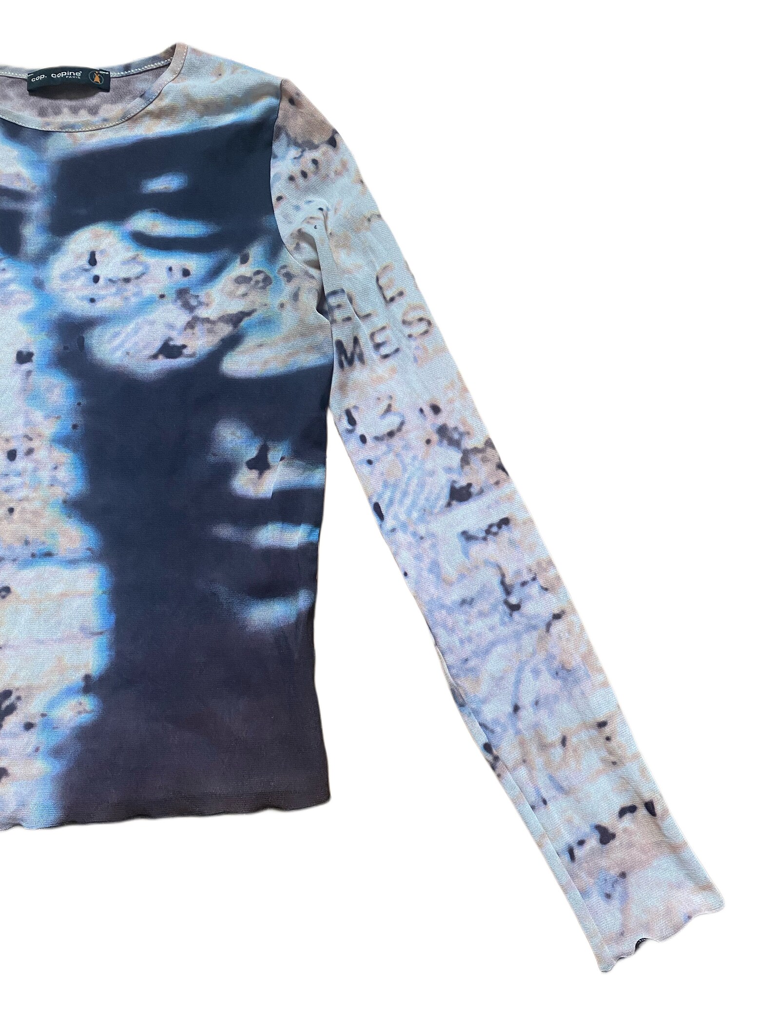 Tribal Cop Copine Vintage Long Sleeved Mesh Top African Portrait ...