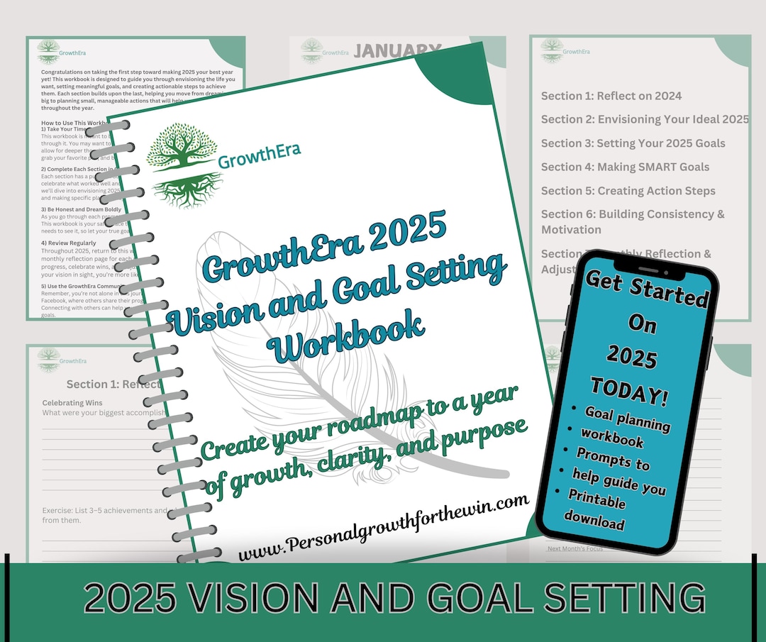 2025 Vision and Goal Setting Workbook – Printable Personal Development ...