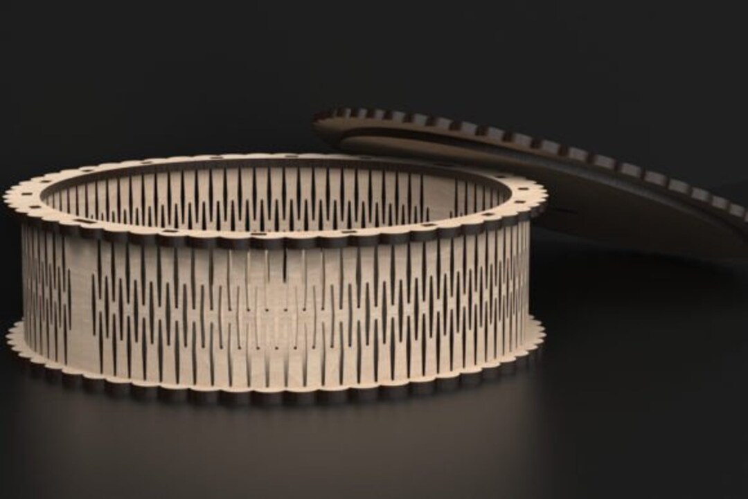 Round Box Laser Cutting File - Etsy