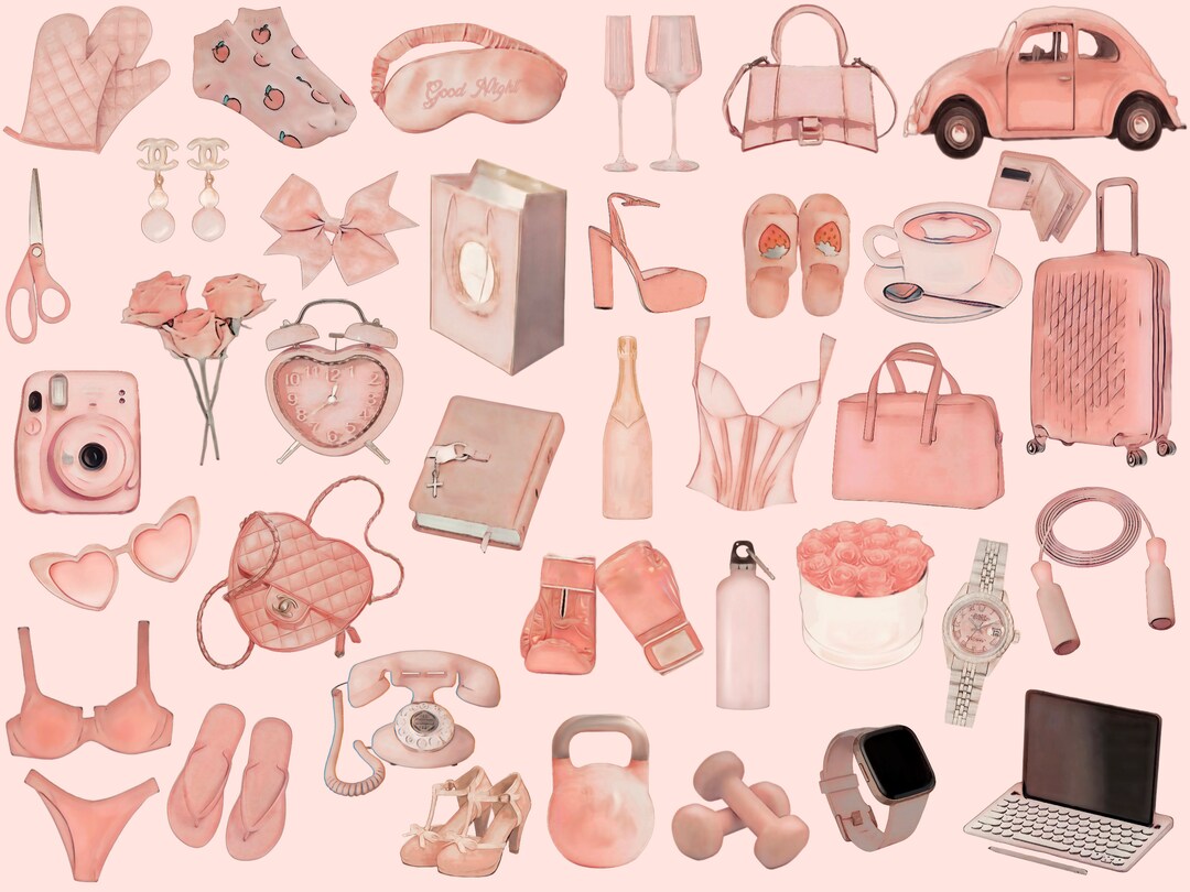 Rose Gold vintage Digital Stickers for Goodnotes - Etsy