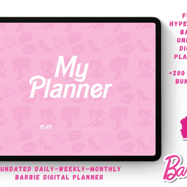 Barbie Digital Planner - Etsy
