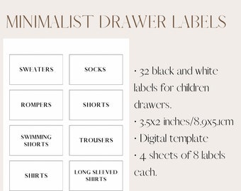 Dresser Labels Printable - Etsy