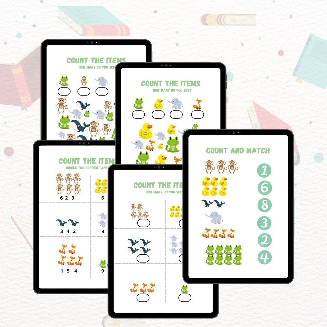 Bundle Math Worksheets, Math, Counting, Printable, Printable Numbers ...