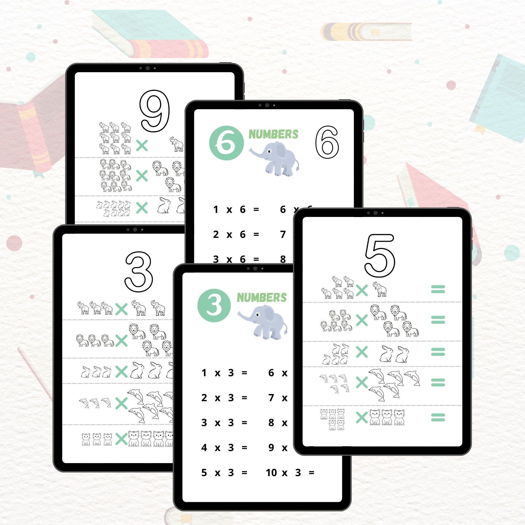 Bundle Math Worksheets, Math, Counting, Printable, Printable Numbers ...