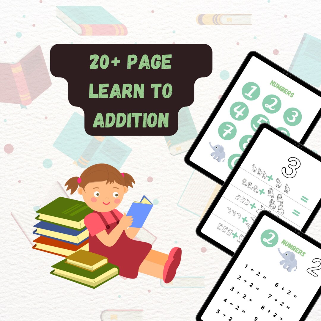 Learn to Addition, Math, Printable Numbers Counting, Maths Worksheet ...