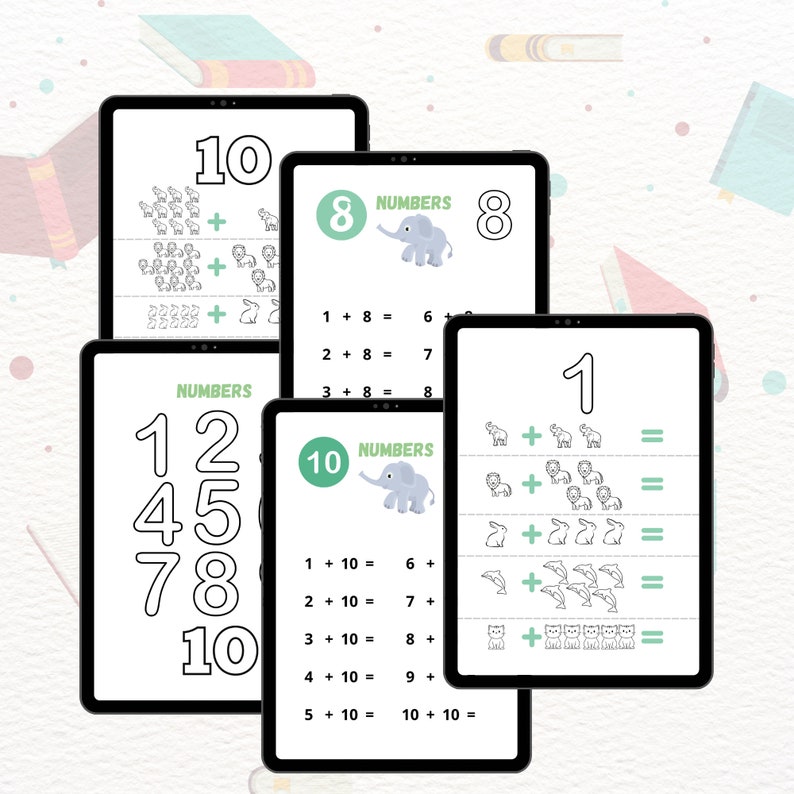 Bundle Math Worksheets, Math, Counting, Printable, Printable Numbers ...