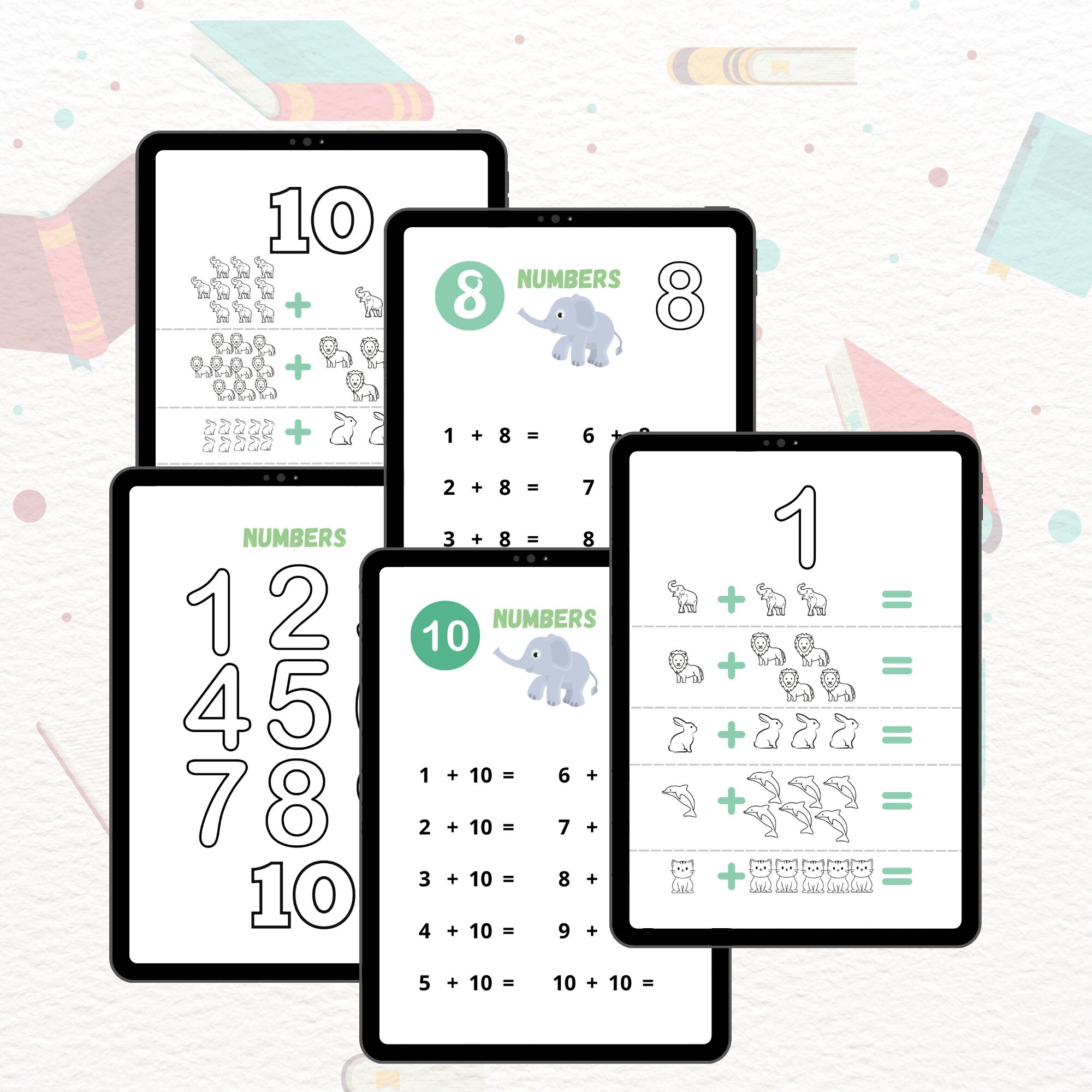 Bundle Math Worksheets, Math, Counting, Printable, Printable Numbers ...