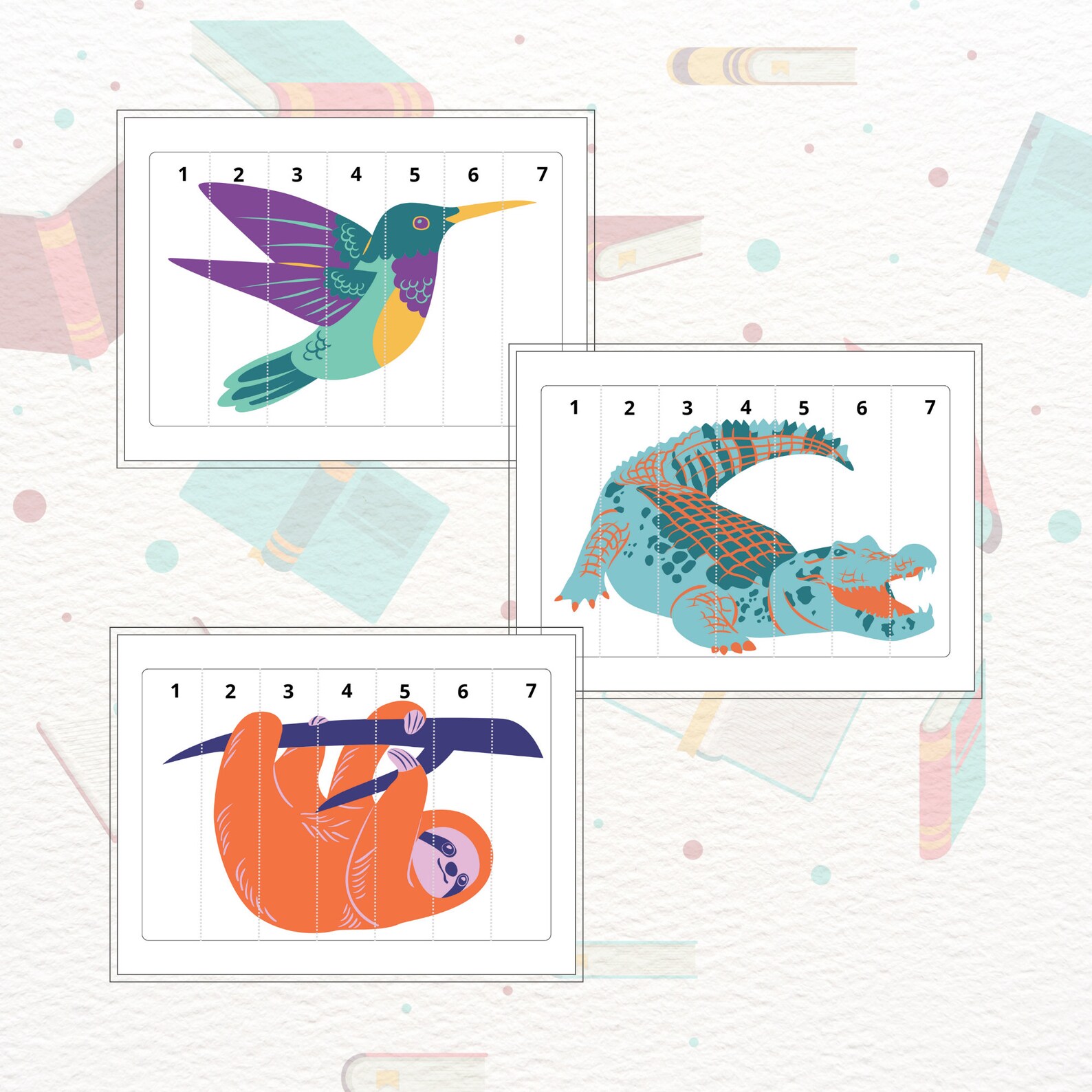 Math Number Puzzle, Puzzle, Numbers, Vehicles and Animals, Kids ...