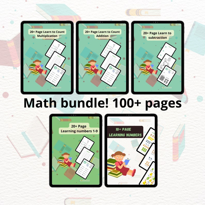 Bundle Math Worksheets, Math, Counting, Printable, Printable Numbers ...