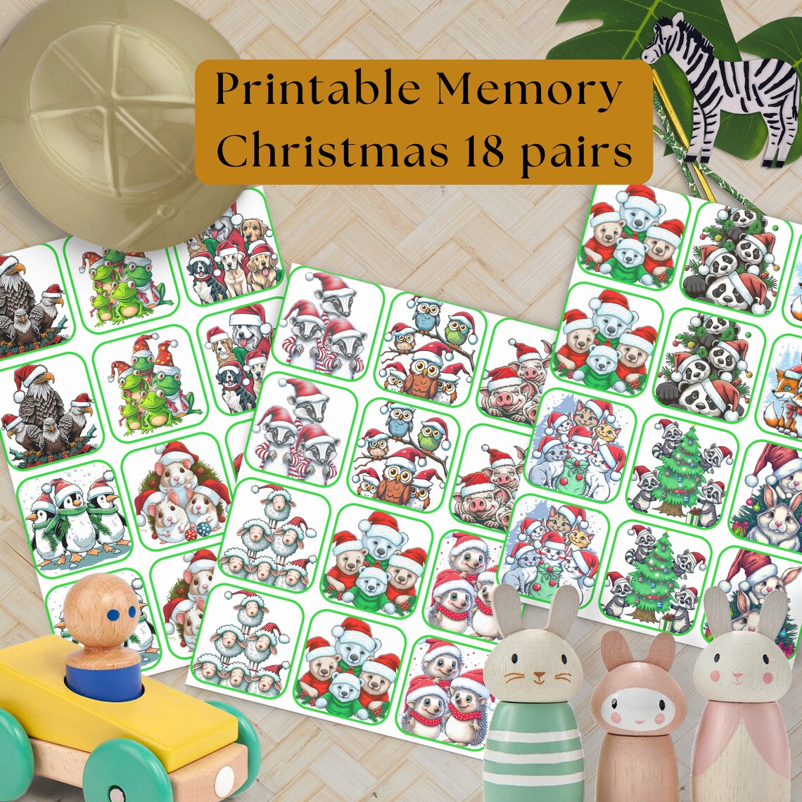 Printable Memory Card Game for Kids, Matching Cards for Education and ...