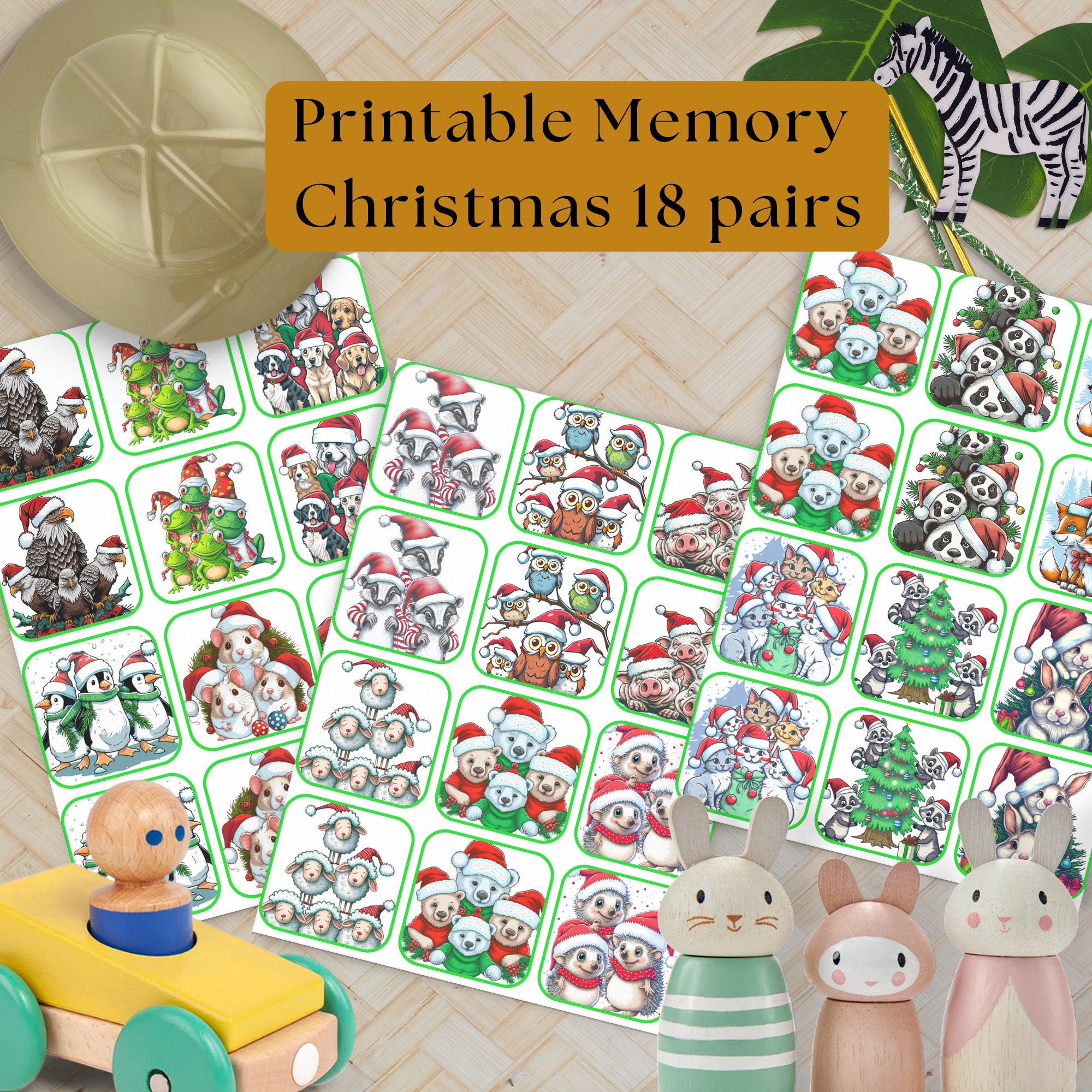 Printable Memory Card Game for Kids, Matching Cards for Education and ...