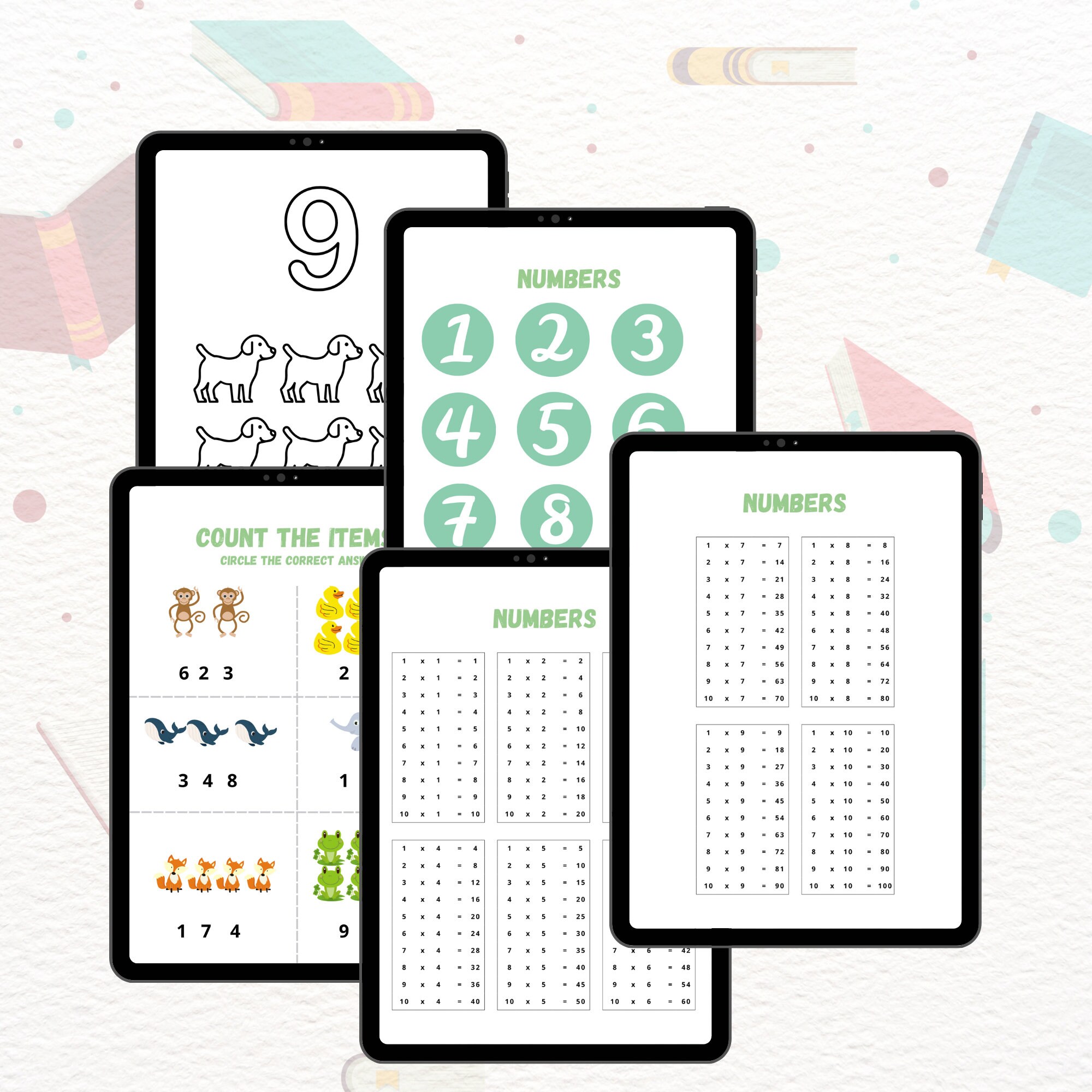 Bundle Math Worksheets, Math, Counting, Printable, Printable Numbers ...