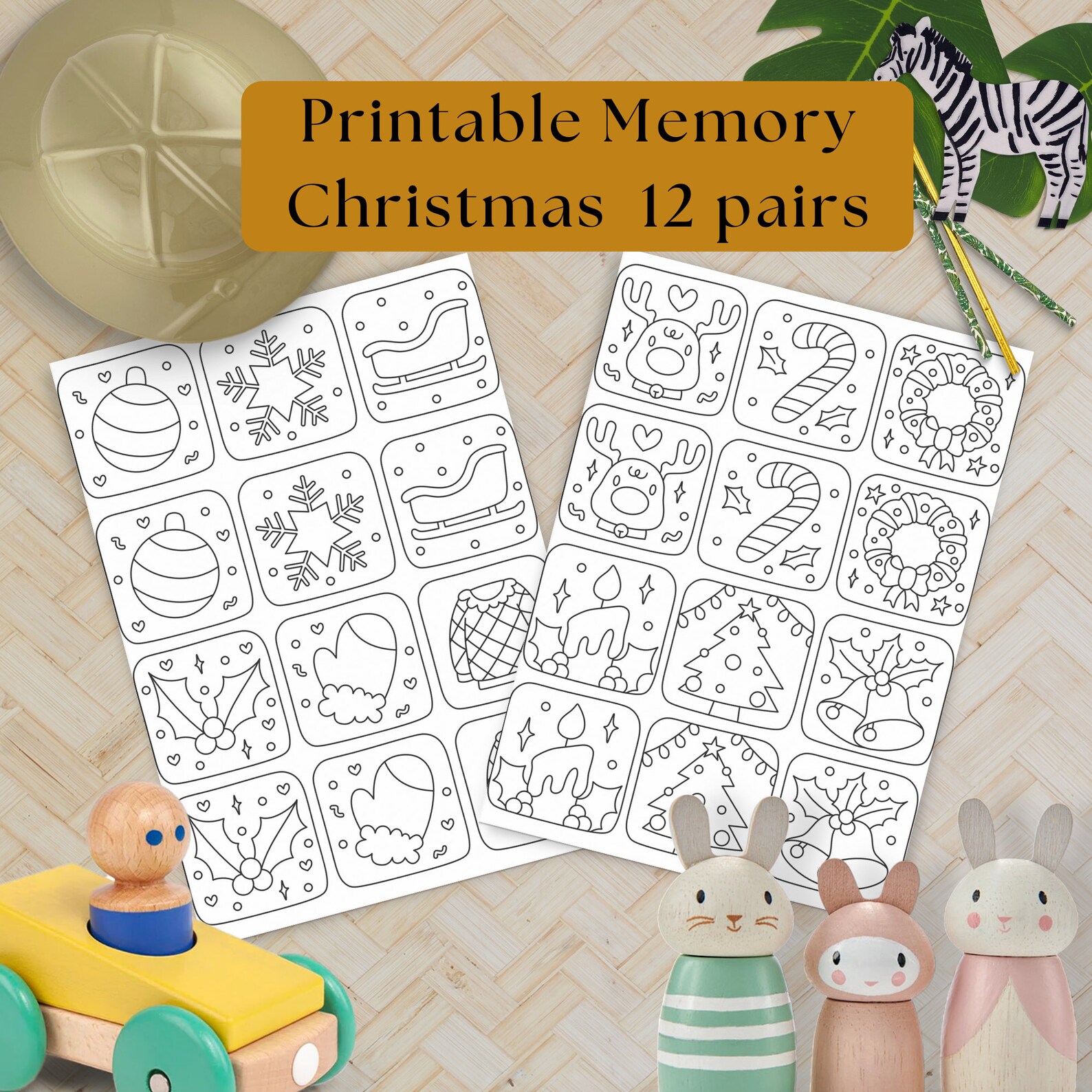 Printable Memory Card Game for Kids, Matching Cards for Education and ...