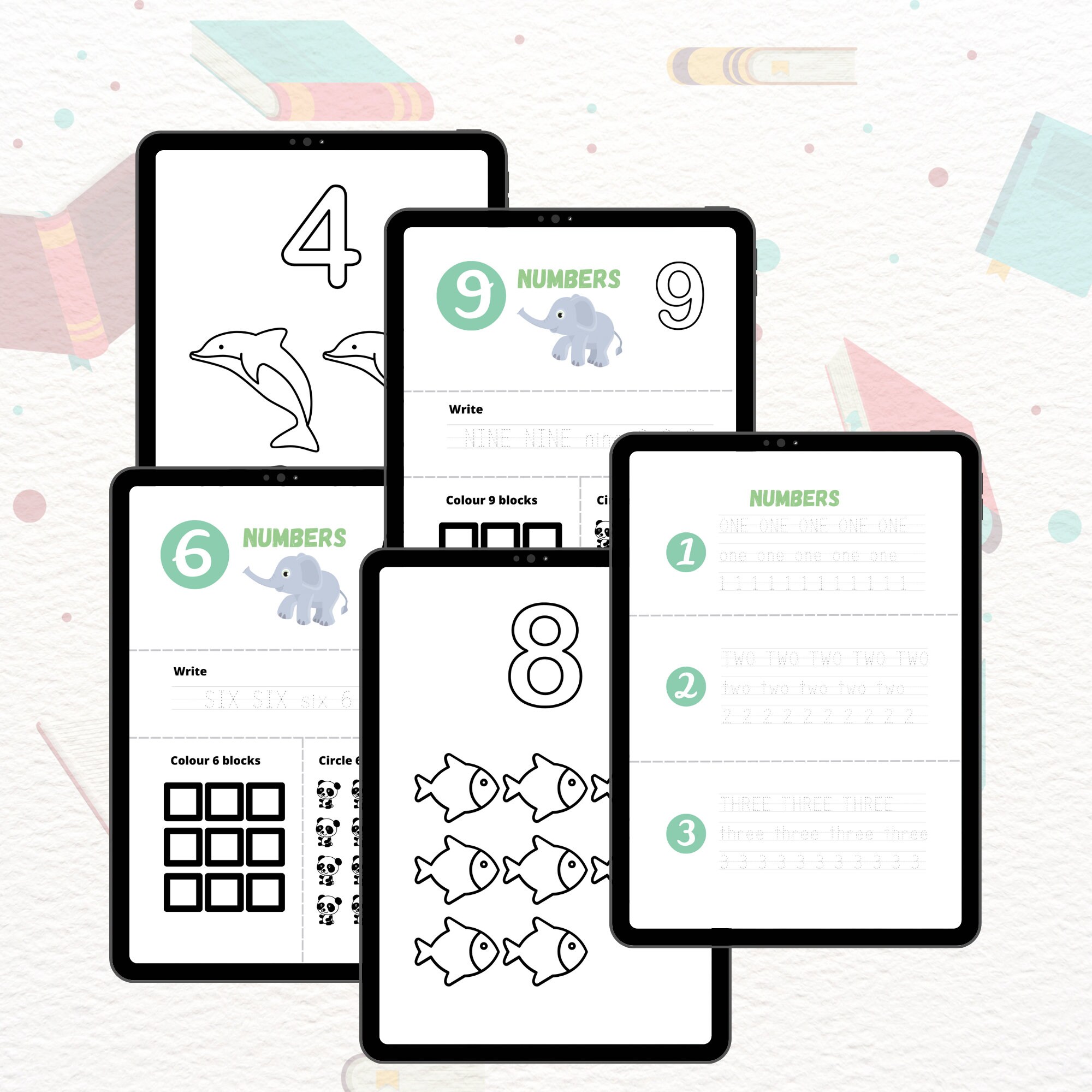 Bundle Math Worksheets, Math, Counting, Printable, Printable Numbers ...