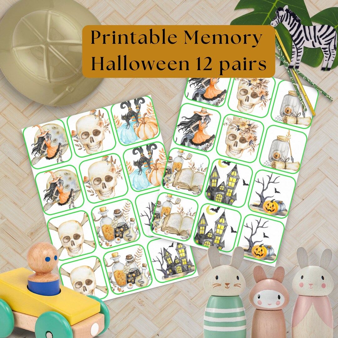 Printable Memory Card Game for Kids, Matching Cards for Education and ...