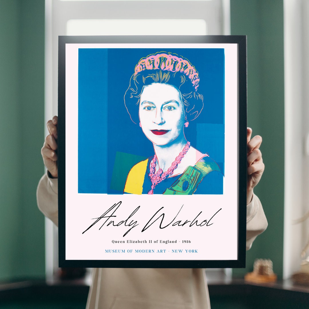 Queen Elizabeth, Poster, Modern Art, Print, Wall Art, Digital Download ...