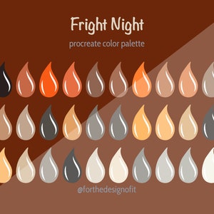 Procreate Color Palette, Fright Night, Swatches for Procreate - Etsy