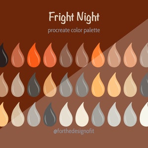 Procreate Color Palette, Fright Night, Swatches for Procreate - Etsy
