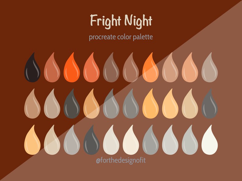 Procreate Color Palette, Fright Night, Swatches for Procreate - Etsy