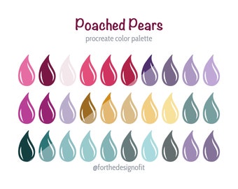 Berry Bouquet Procreate Color Palette Swatches Hand Picked Colors, Wine ...