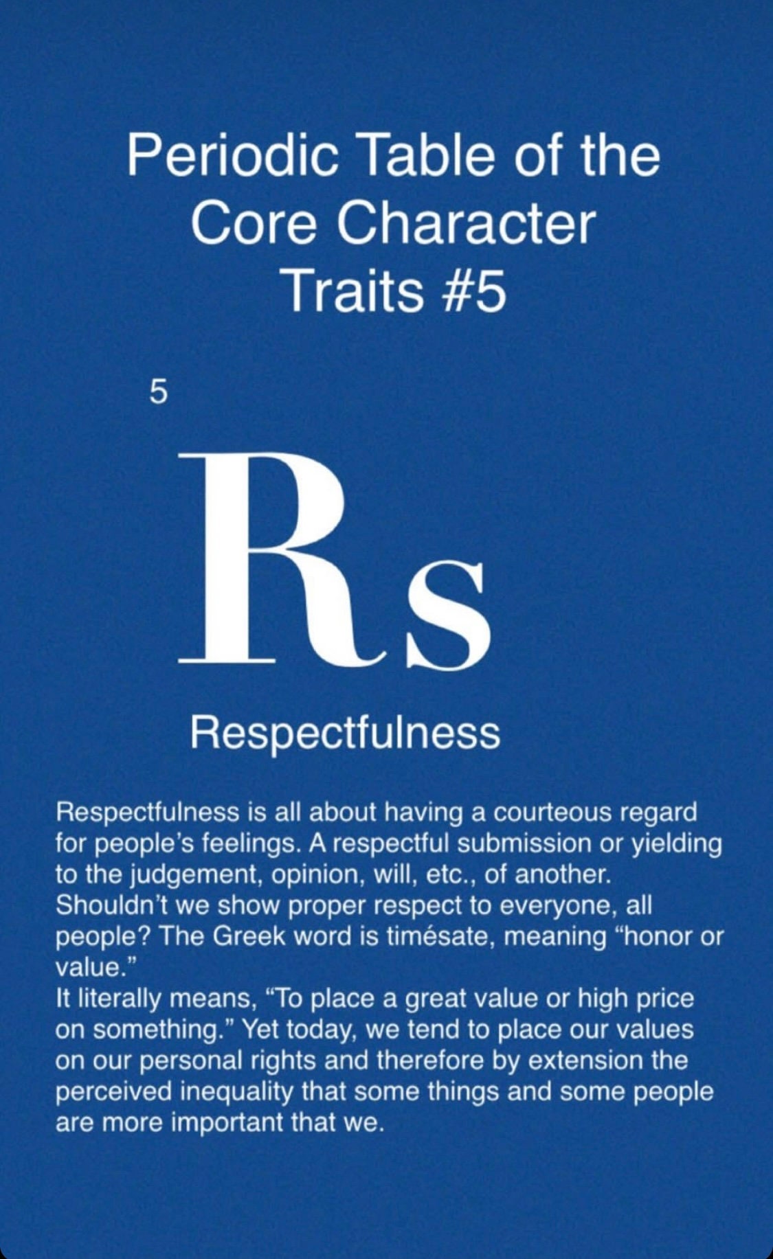 The Periodic Table of Character Traits the Design Elements to Living ...