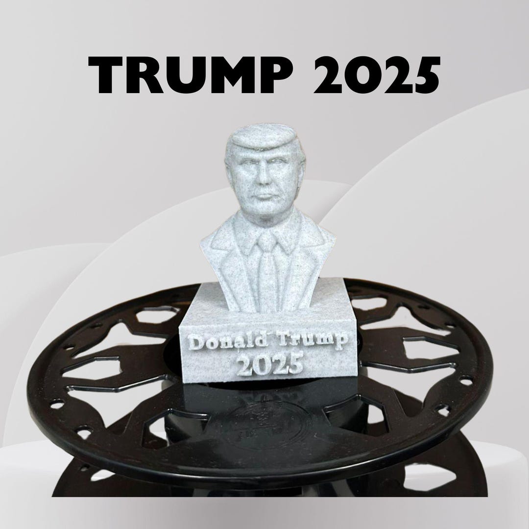 Elegant Marble Bust of Donald D. Trump Collectible Sculpture Trump ...
