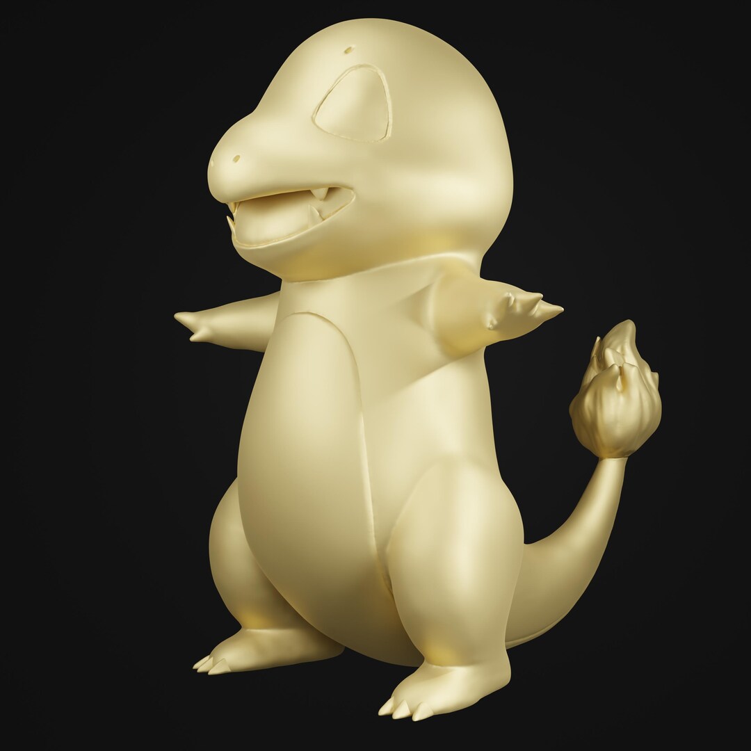 Charmander 3D Model STL File – Pokémon Figure for 3D Printing (digital ...