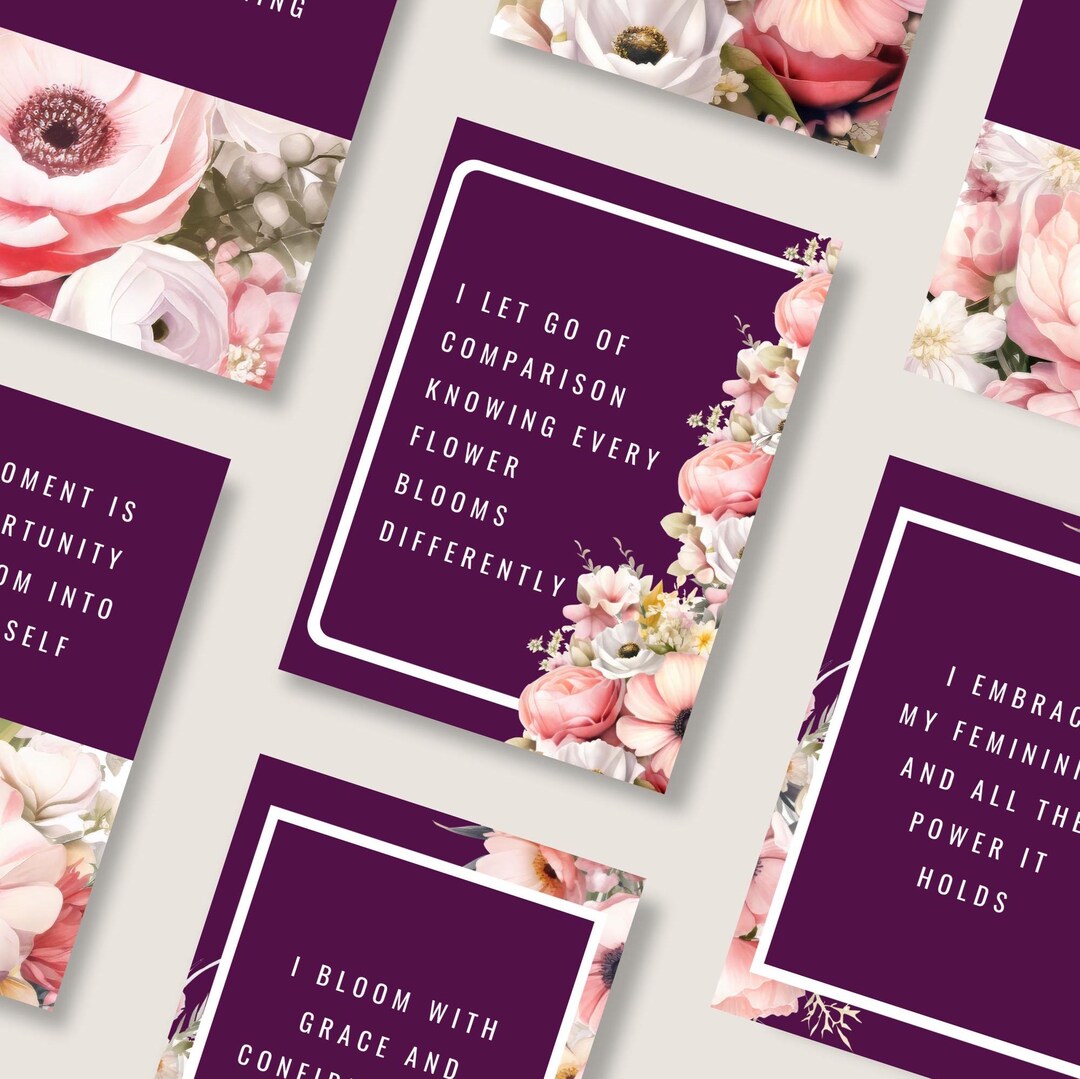 Mindfulness Affirmation Cards, Inspirational Quotes for Growth ...