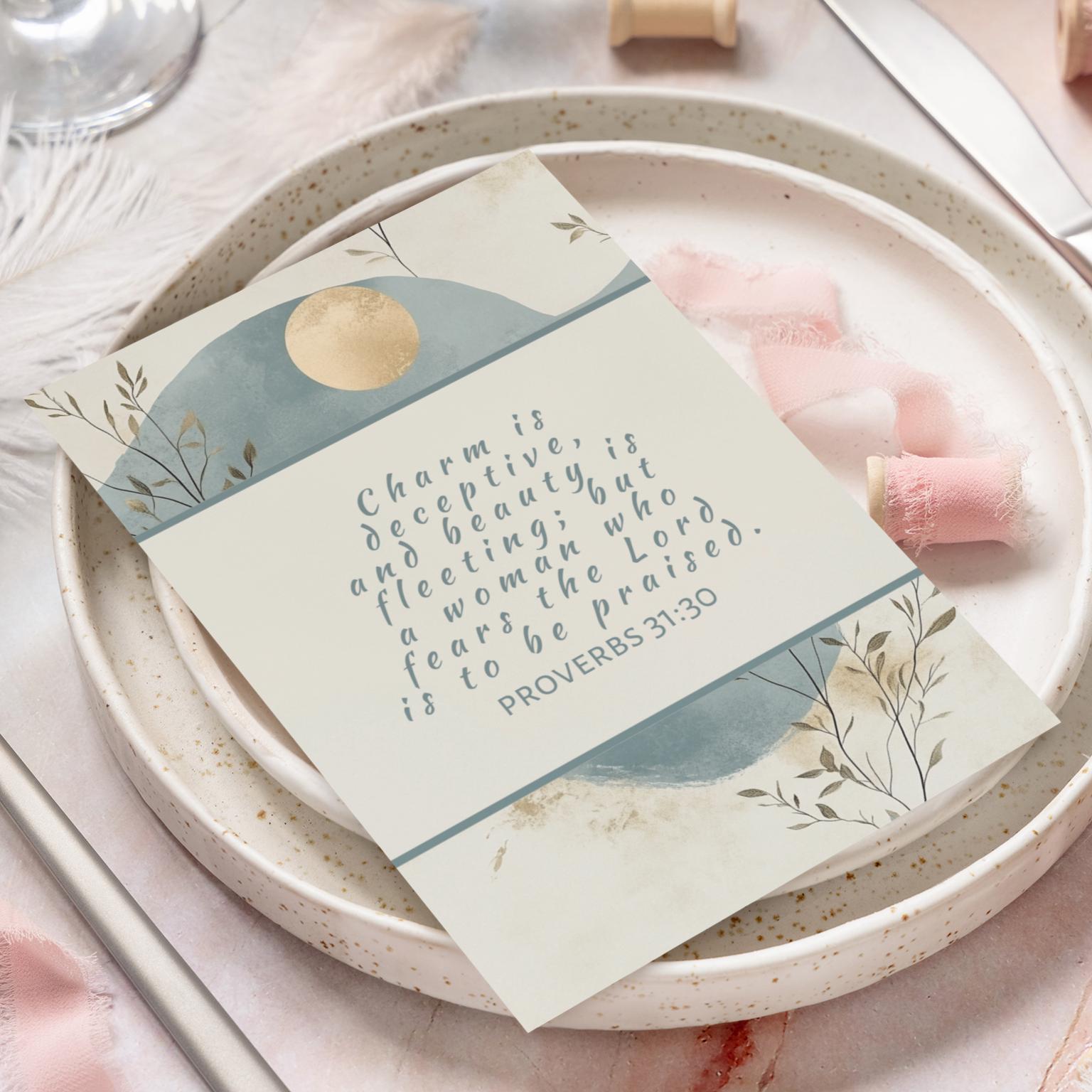 Printable Mini Bible Verse Cards With Watercolor Botanicals ...