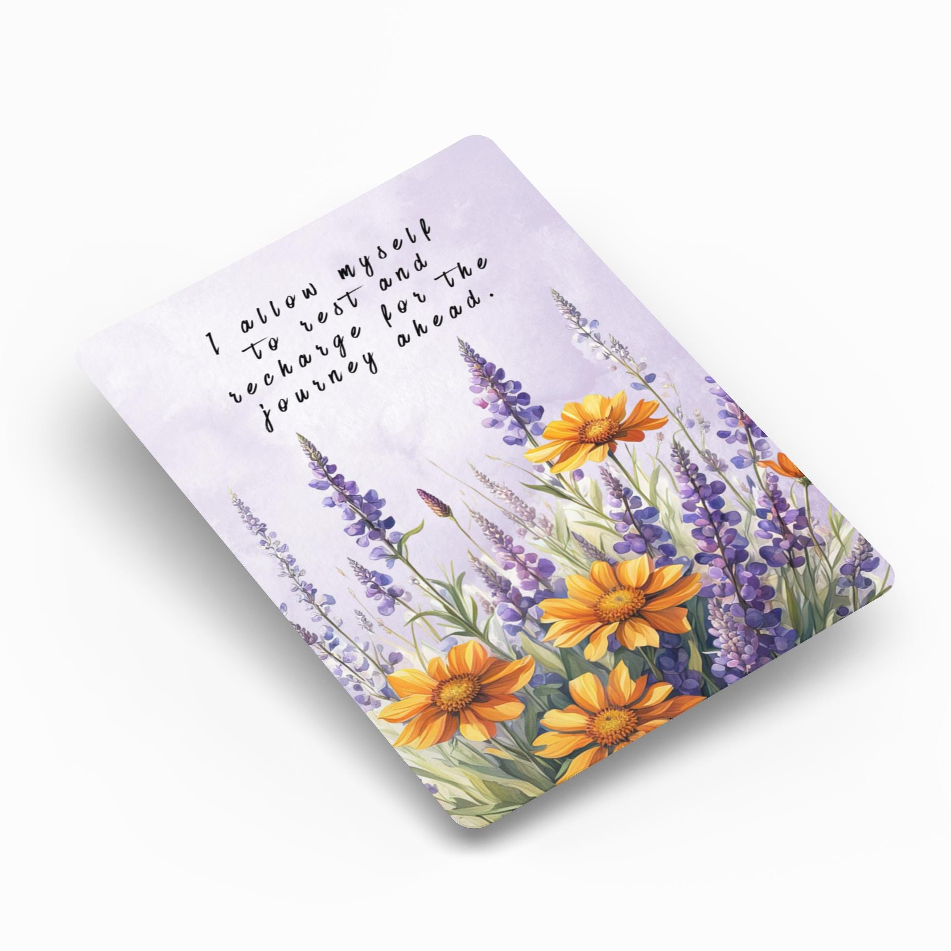 Printable Affirmation Cards of Hope, Watercolor Wildflower Lavender ...
