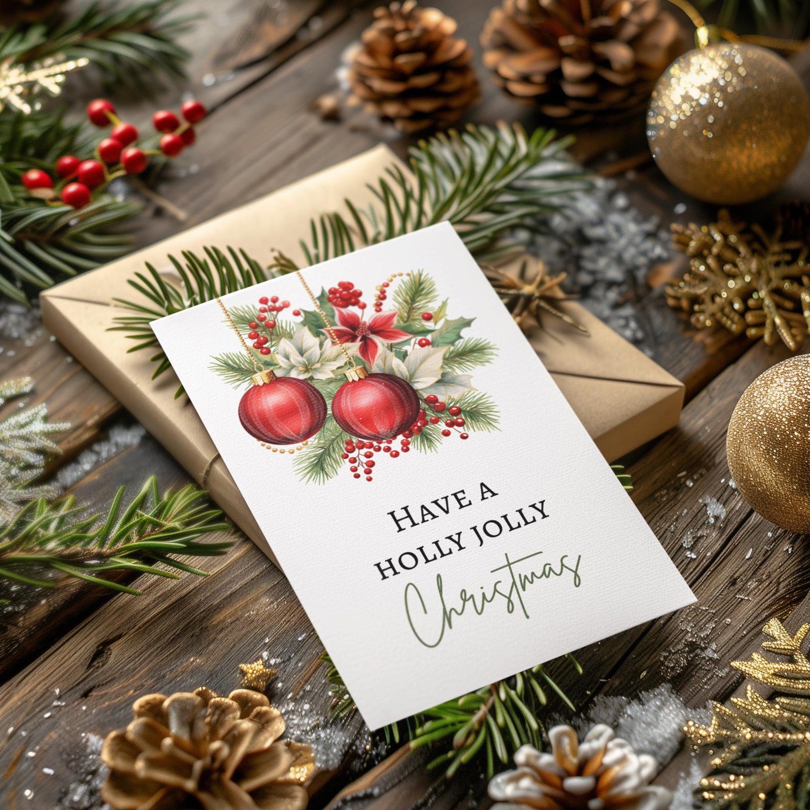 Printable Christmas Mini Cards, Set of 12 Festive 3x4 Inch Holiday ...