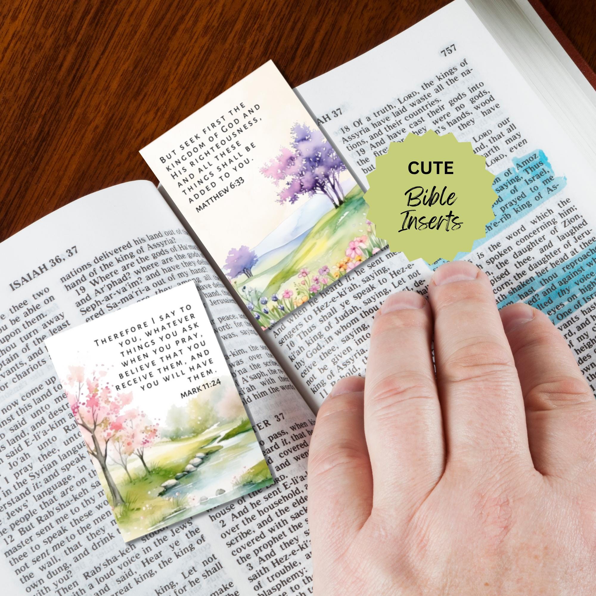 Watercolor Landscape Bible Verse Cards: Nature Scenes Faith & Strength ...
