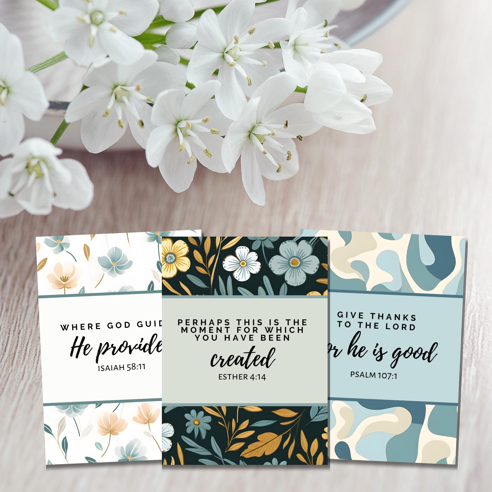 Printable Bible Verse Cards, Scripture Encouragement Cards, Christian ...