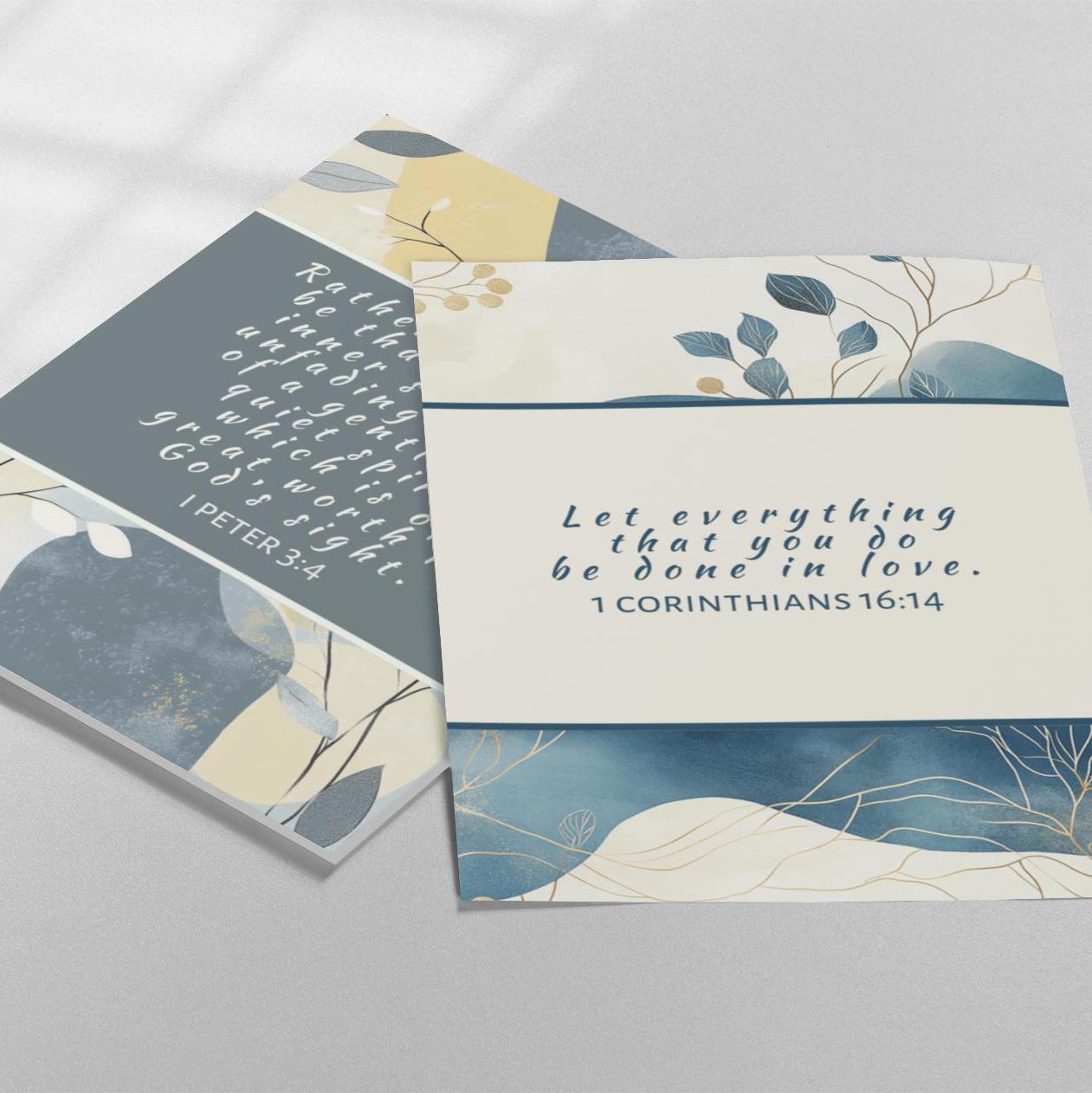 Printable Mini Bible Verse Cards With Watercolor Botanicals ...