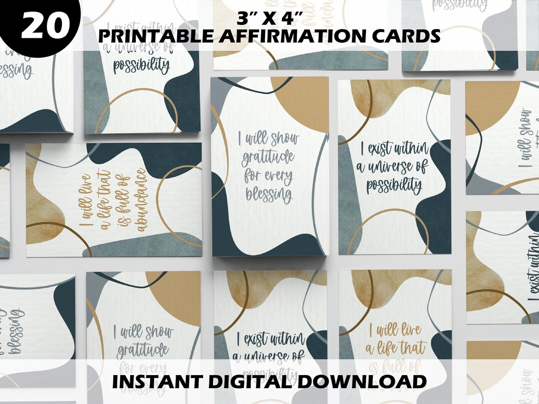 Mini Encouragement Cards Printable Daily Affirmation Cards - Etsy