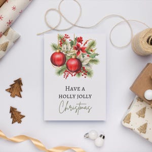 Printable Christmas Mini Cards, Set of 12 Festive 3x4 Inch Holiday ...