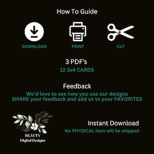 Printable Christmas Mini Cards, Set of 12 Festive 3x4 Inch Holiday ...